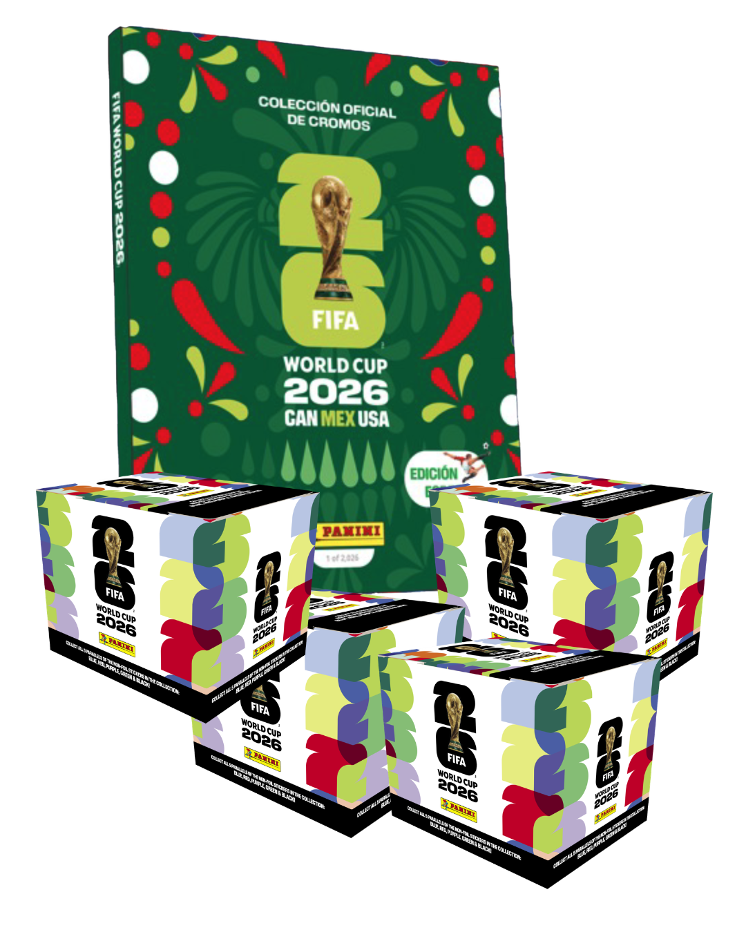 FIFA® World Cup 2026 PANINI® - COLLECTORS HARD COVER Album and 4 Boxes ...